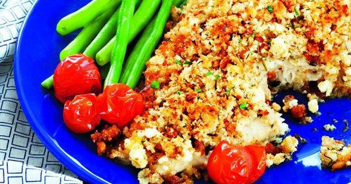 Roasted fish with feta crust recipe - Chatelaine