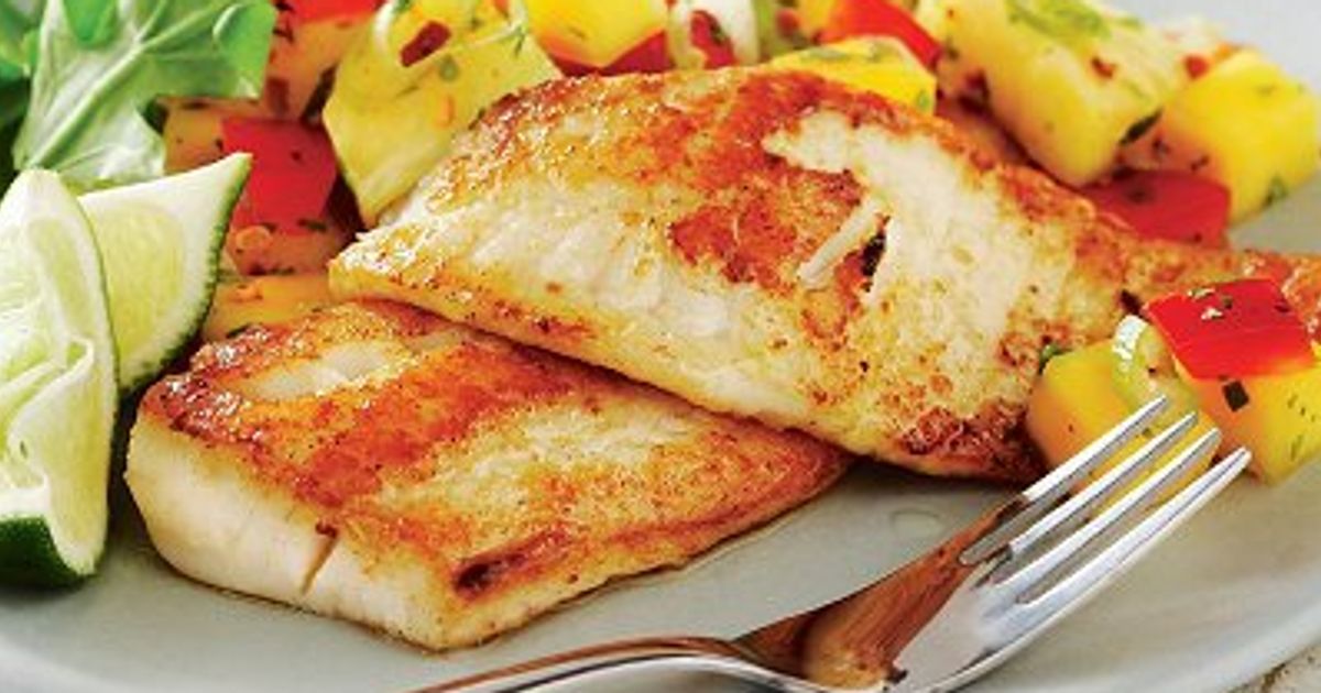 Ginger-spiced fish with tropical salsa recipe - Chatelaine