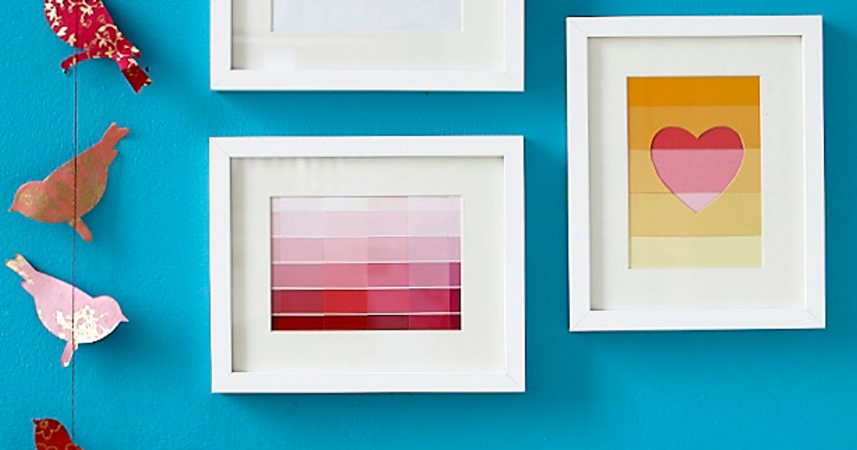 Paint chips crafts: Three romantic wall art ideas with paint chips ...