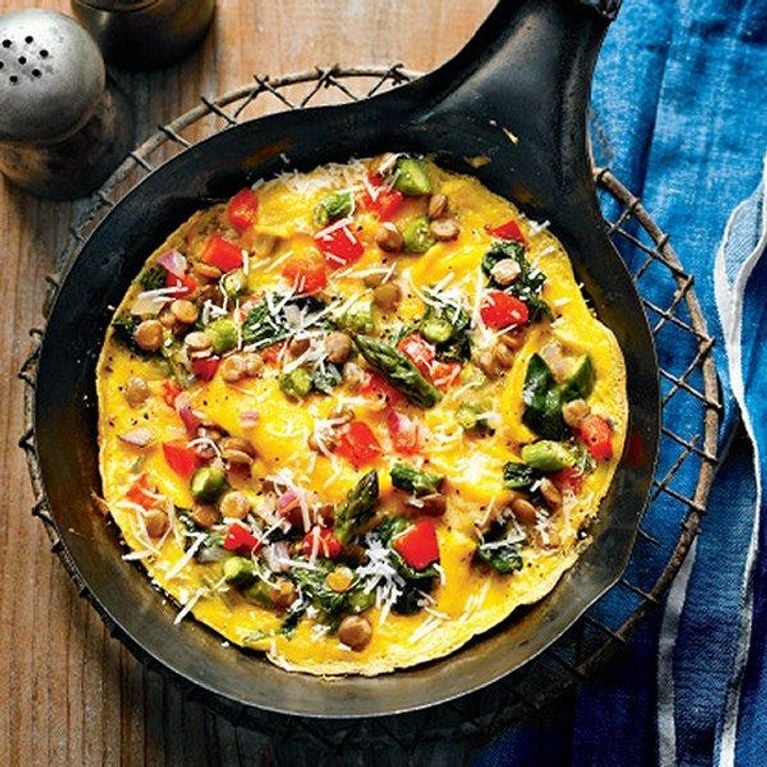 Fresh vegetable omelette with lentils recipe - Chatelaine