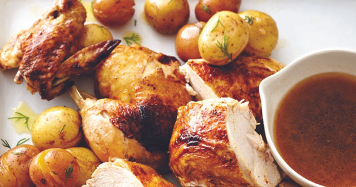 Faux-tisserie chicken with dilly potatoes recipe - Chatelaine