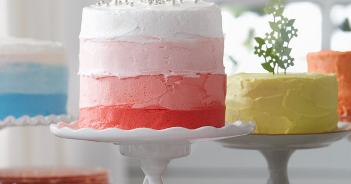 Vanilla cake in pink ombré recipe - Chatelaine
