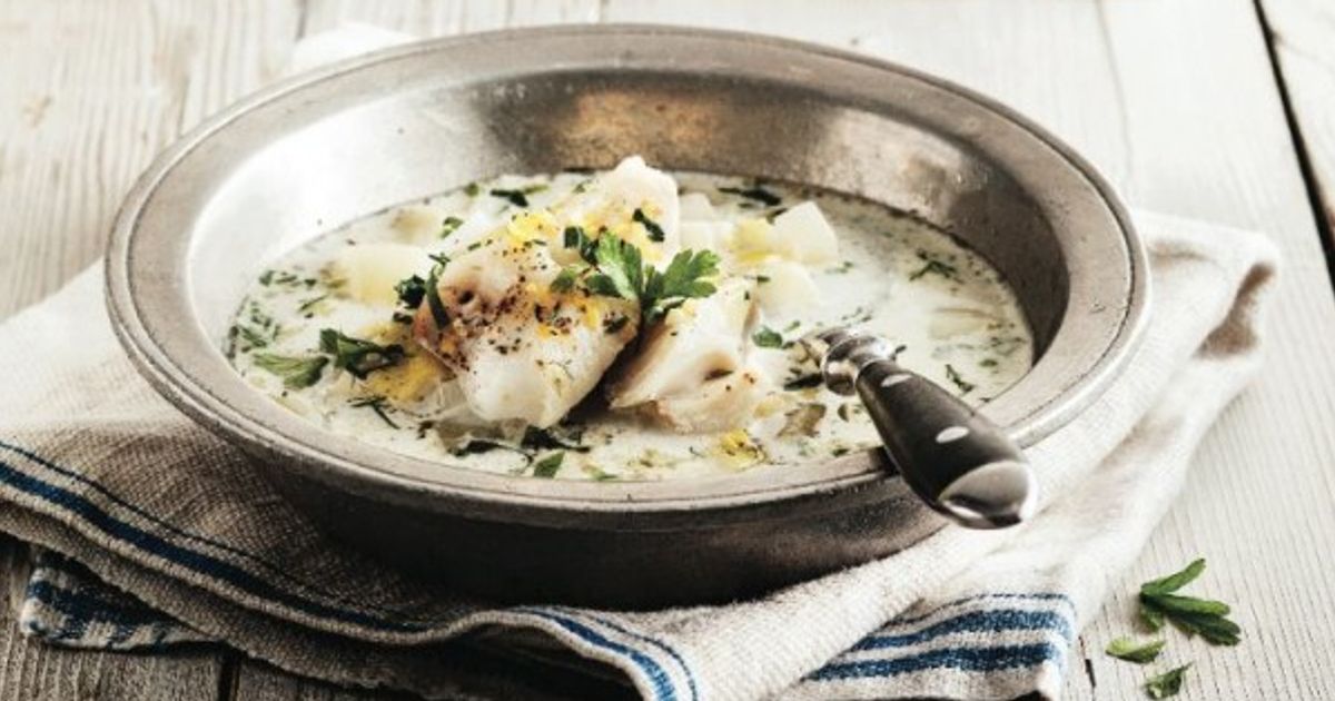 Leek and fennel soup with poached haddock recipe - Chatelaine