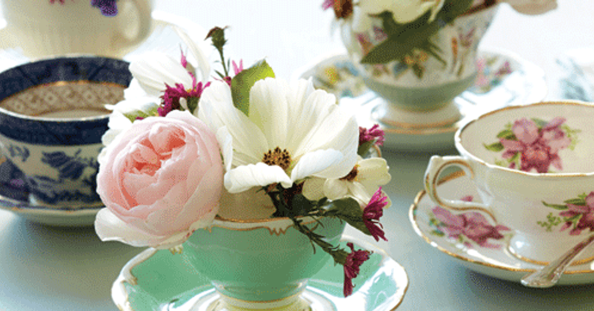 Create a pretty floral display with tea cups - Chatelaine