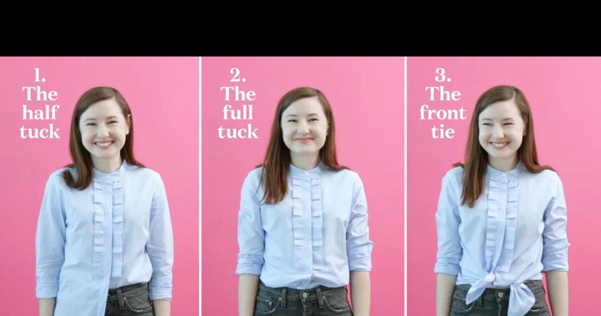 How to tuck in a shirt three different ways, from half tuck to tie ...