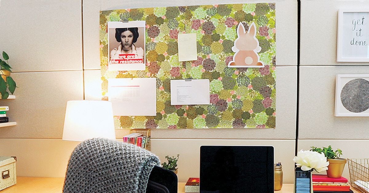 How to Transform Your Boring Office Cubicle into a Cozy Haven for Under ...