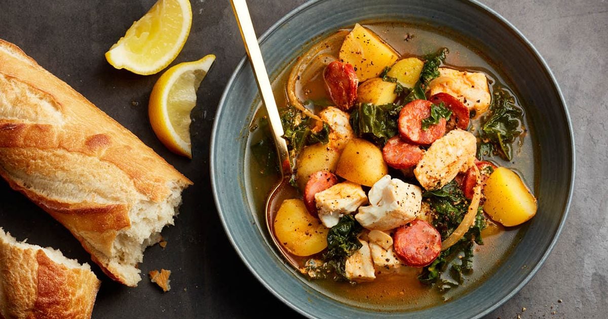 One-Pot Chorizo And Halibut Soup Recipe - Chatelaine