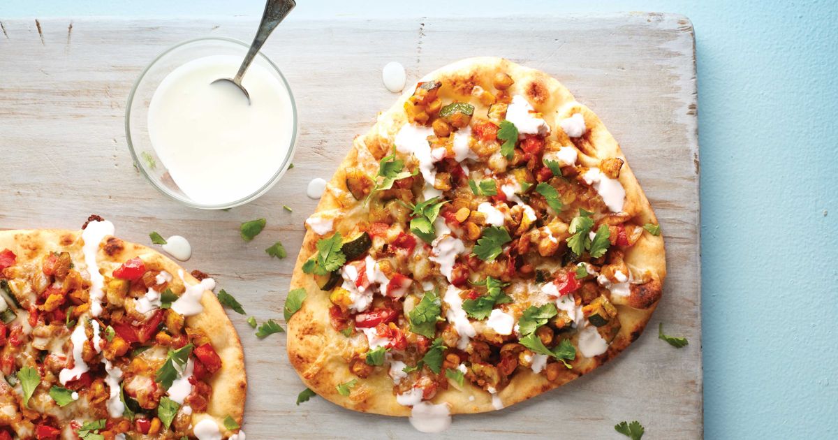 Chickpea Naan Pizza With Vegetables Recipe - Chatelaine