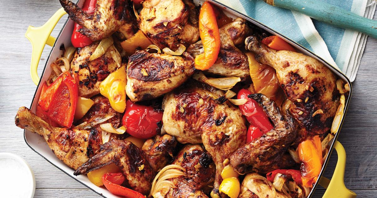 Sheet-Pan Chicken And Pepper Bake Recipe - Chatelaine